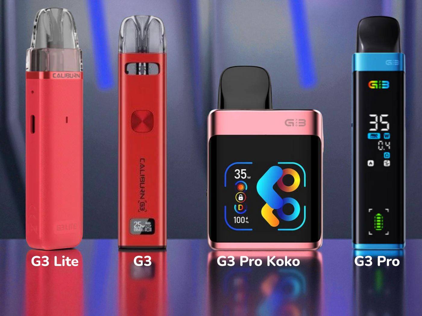 Uwell Caliburn G3 Series | Specs & Variant Guide – Trendies Smoke and Vape