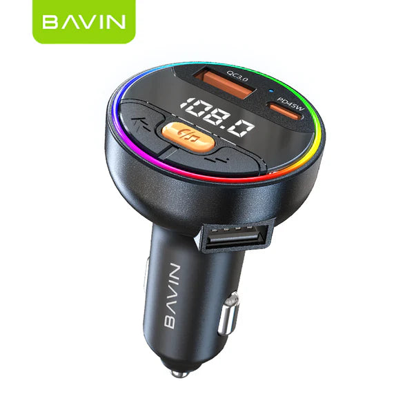 Bavin MP3 Car Charger RGB 7-Color Lights for iPhone & Android ...